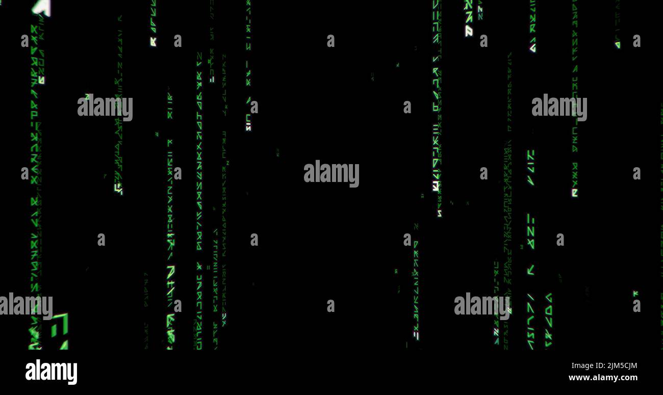 An illustration of random falling number characters of Matrix digital ...