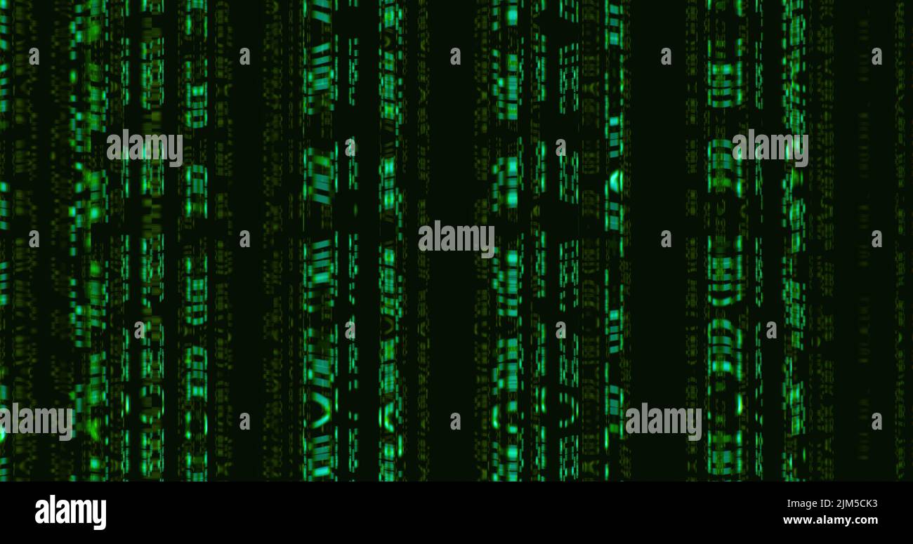 An illustration of random falling number characters of Matrix digital ...