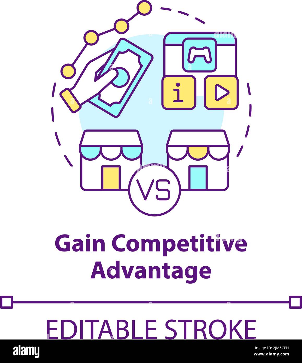 Gain competitive advantage concept icon Stock Vector Image & Art - Alamy