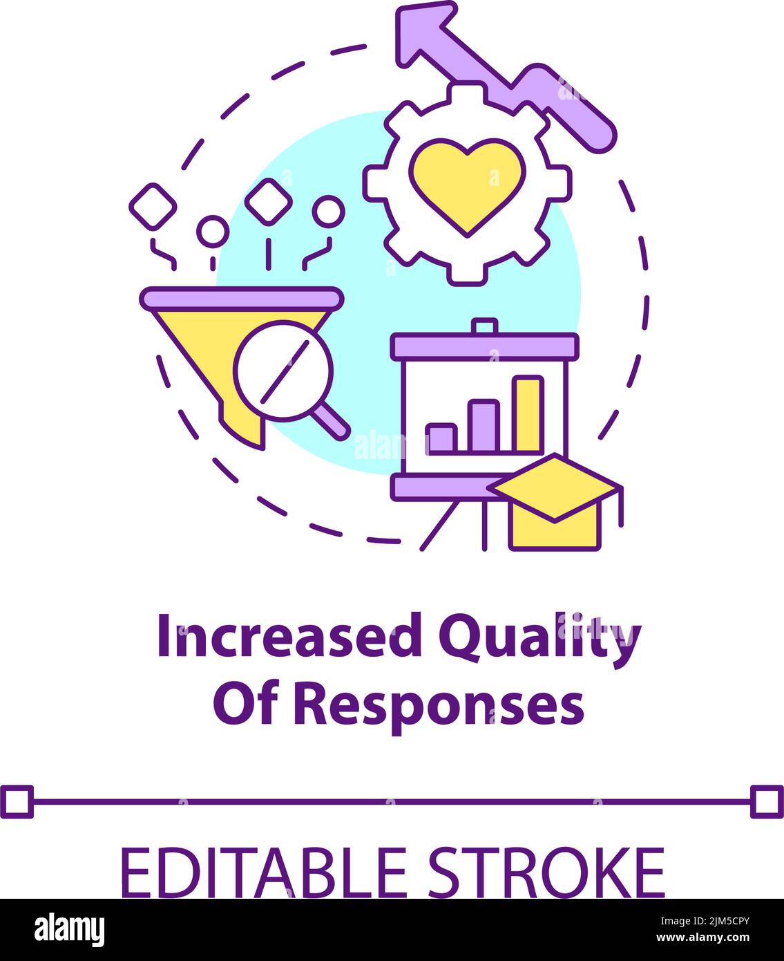 Increased quality of responses concept icon Stock Vector Image & Art ...