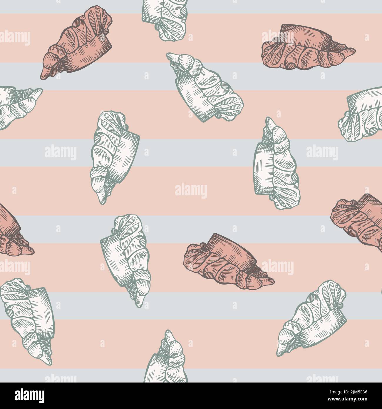 High chef hat engraved seamless pattern. Kitchen traditional element ...