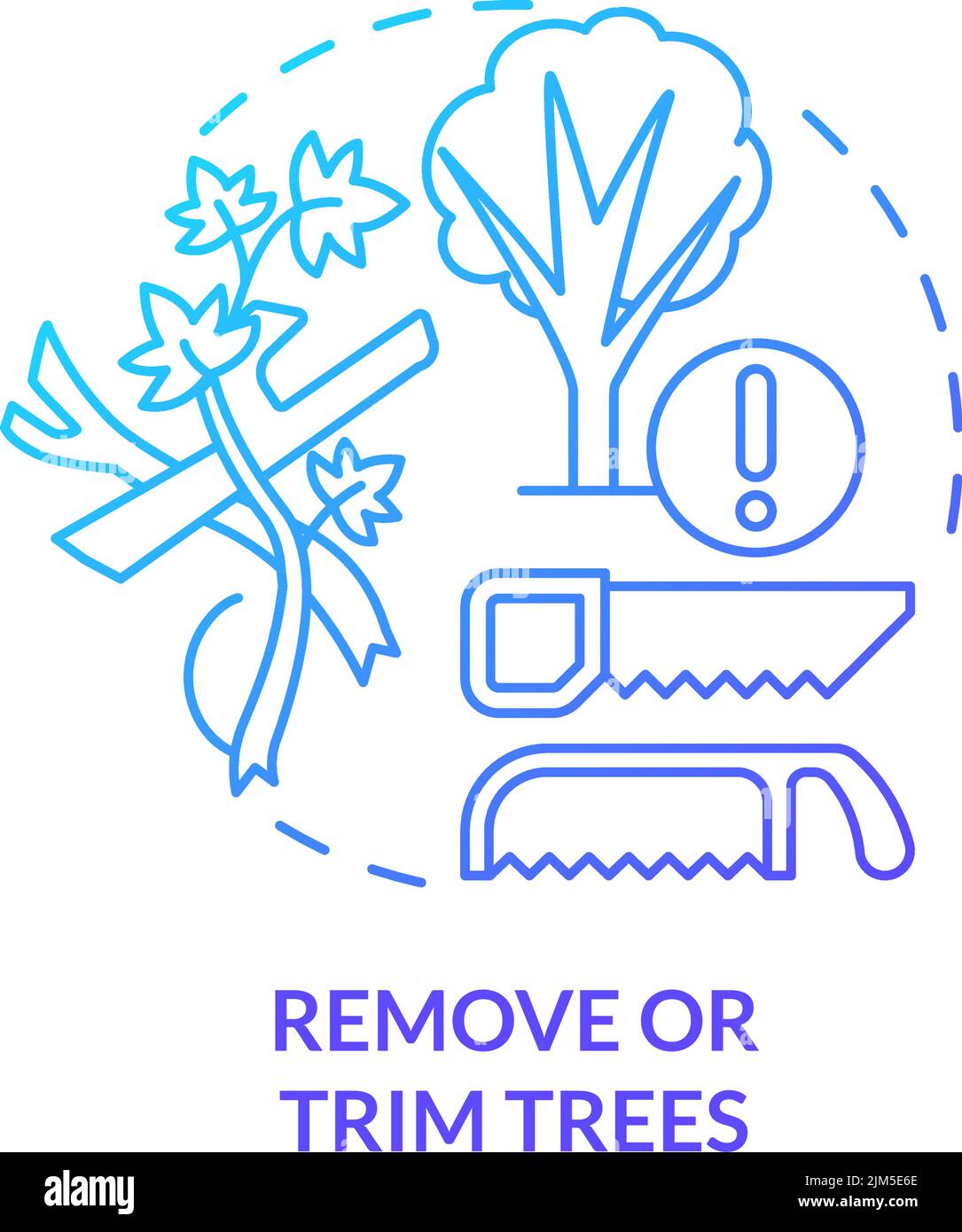 Remove and trim trees blue gradient concept icon Stock Vector Image ... Remove and trim trees blue gradient concept icon Stock Vector Image ...