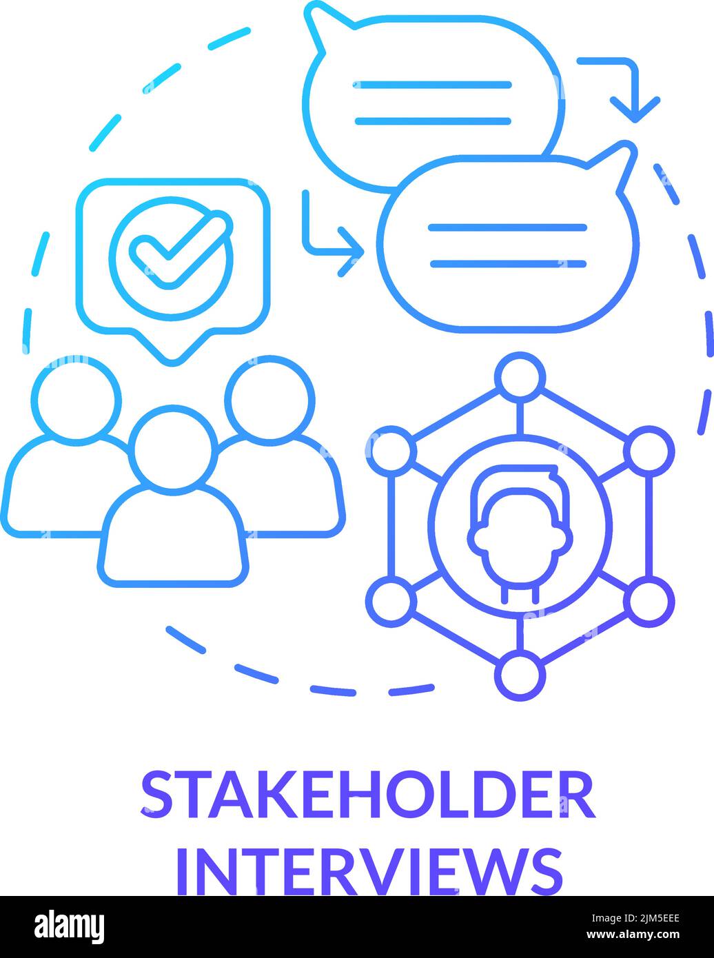 Stakeholder interviews blue gradient concept icon Stock Vector Image ... Stakeholder interviews blue gradient concept icon Stock Vector Image ...