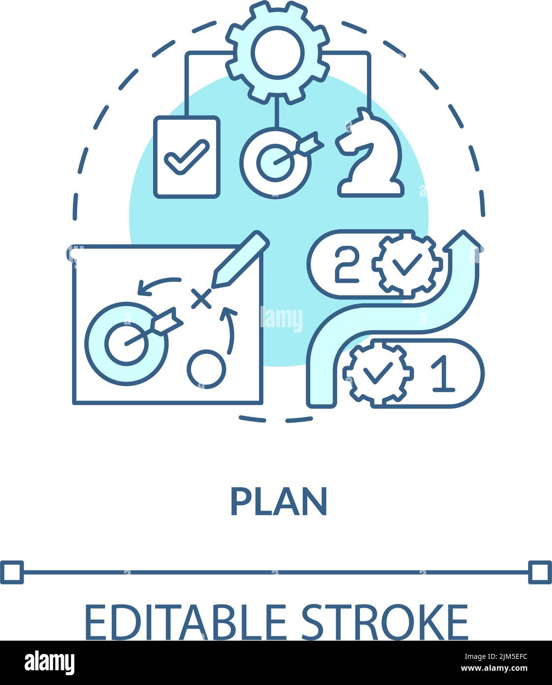 Plan turquoise concept icon Stock Vector Image & Art - Alamy