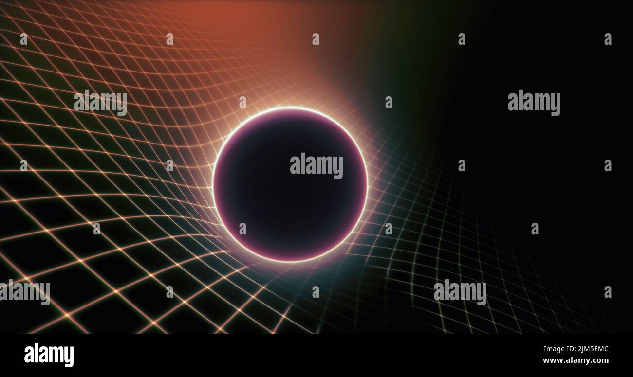 A 3D rendering of the gravity field around a star background Stock ...