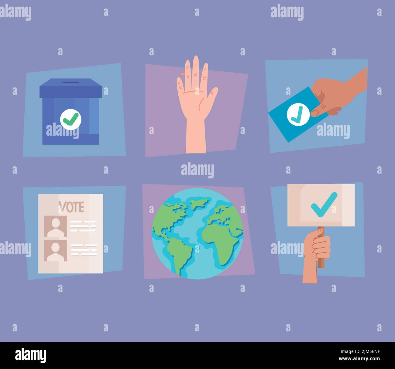 six democracy campaign icons Stock Vector Image & Art - Alamy