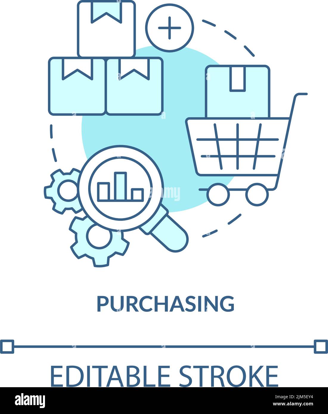 Purchasing turquoise concept icon Stock Vector Image & Art - Alamy