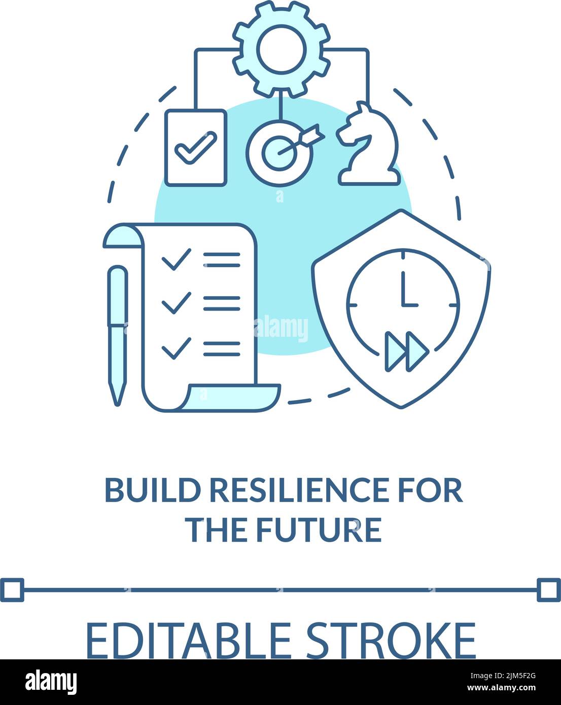 Build resilience for future turquoise concept icon Stock Vector Image ...