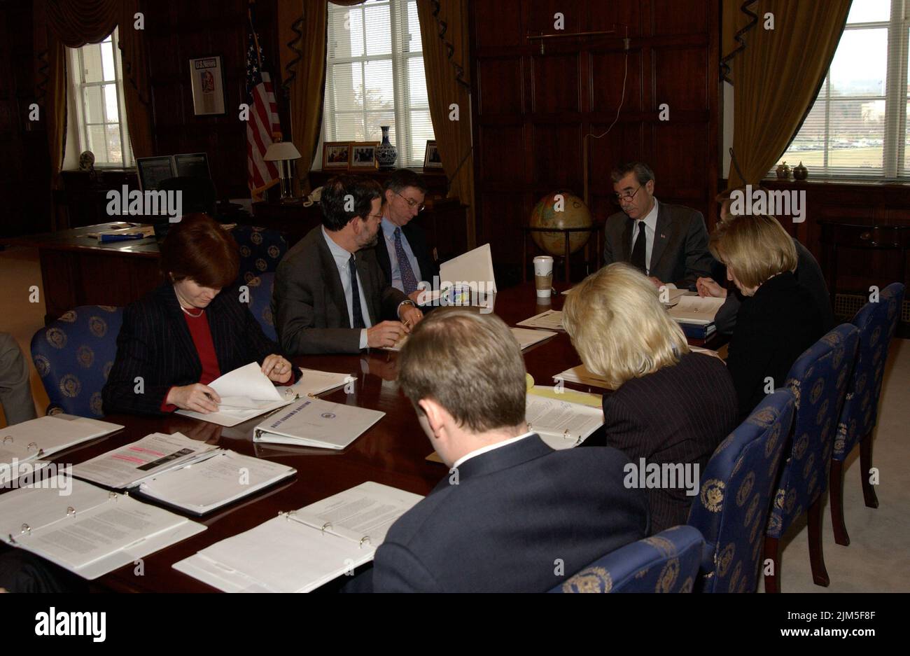 Office of the Secretary - Economy Meeting Stock Photo - Alamy