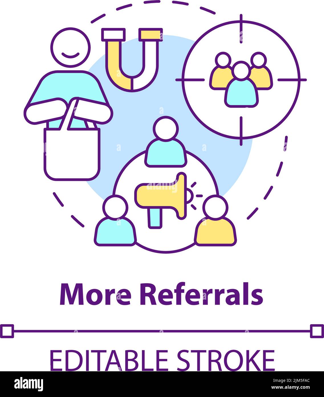 More referrals concept icon Stock Vector Image & Art - Alamy