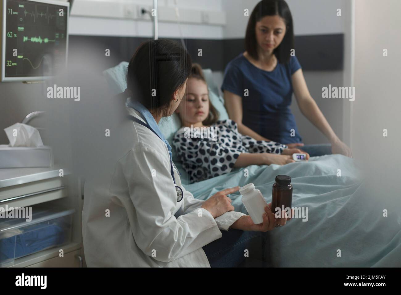 Doctor expert recommending antibiotics for ill kid sickness ...