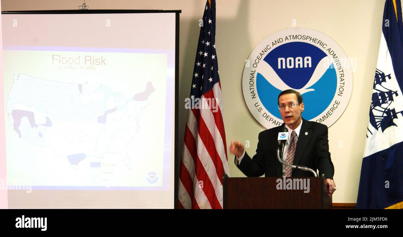 Office of the Secretary - Spring Weather Outlook Press Conference Stock ...