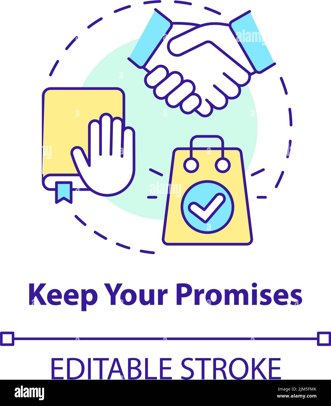 Keep your promises concept icon Stock Vector Image & Art - Alamy