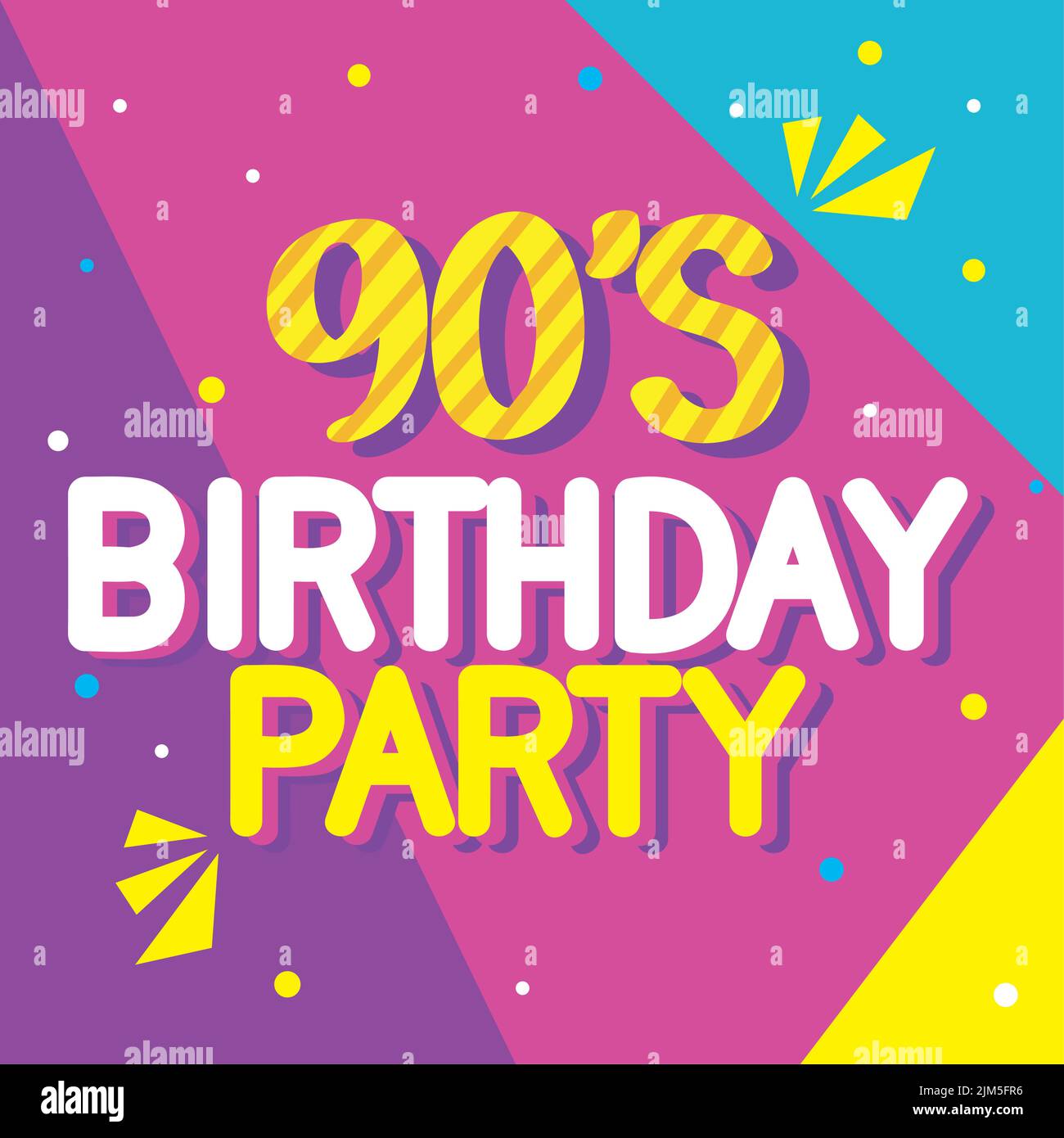 nineties birthday party lettering Stock Vector Image & Art - Alamy