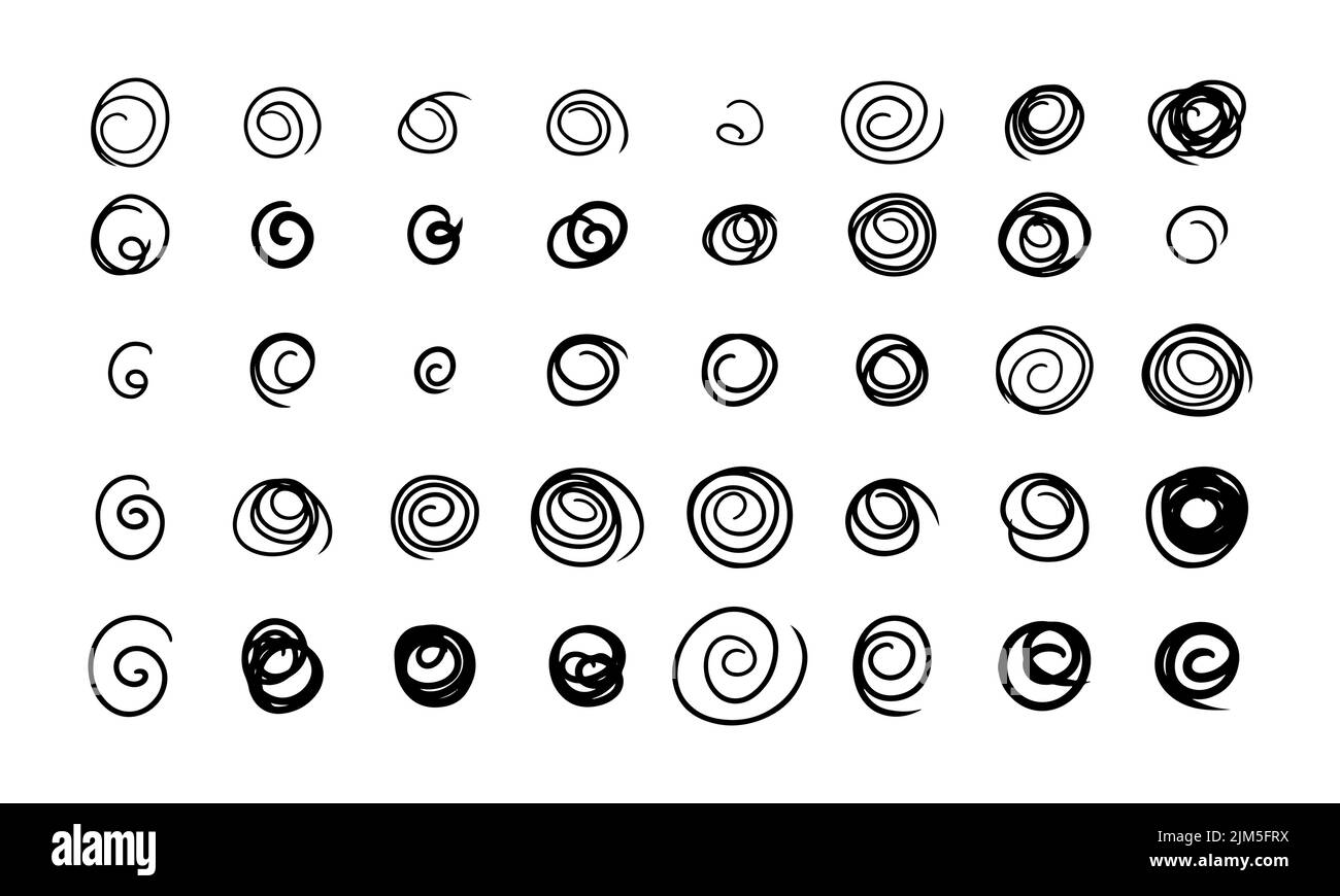 Hand drawn scribble point and doodle sketch icon. Handdrawn logo circle ...