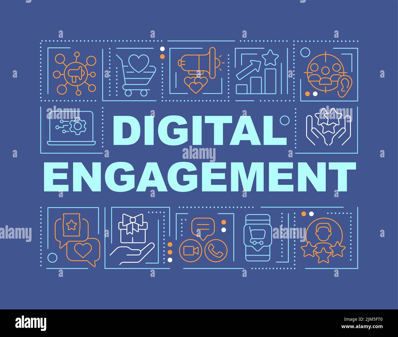 Digital engagement word concepts blue banner Stock Vector Image & Art ...