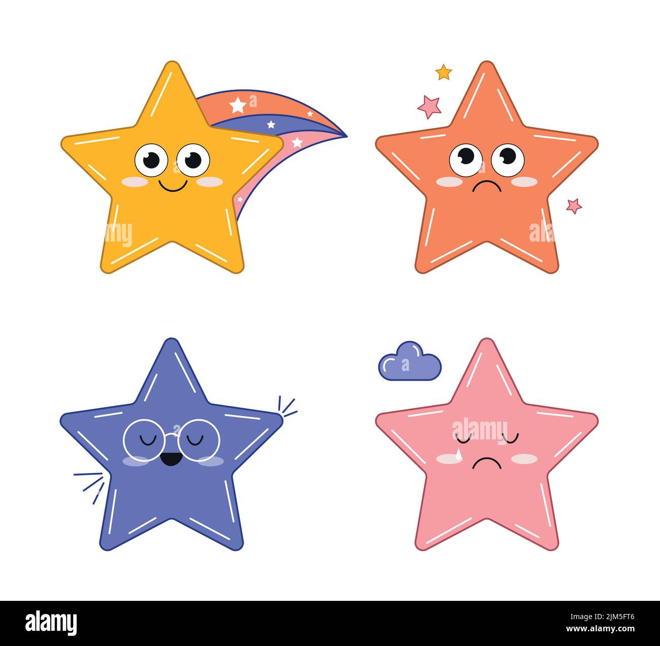 Set of cute stars Stock Vector Image & Art - Alamy