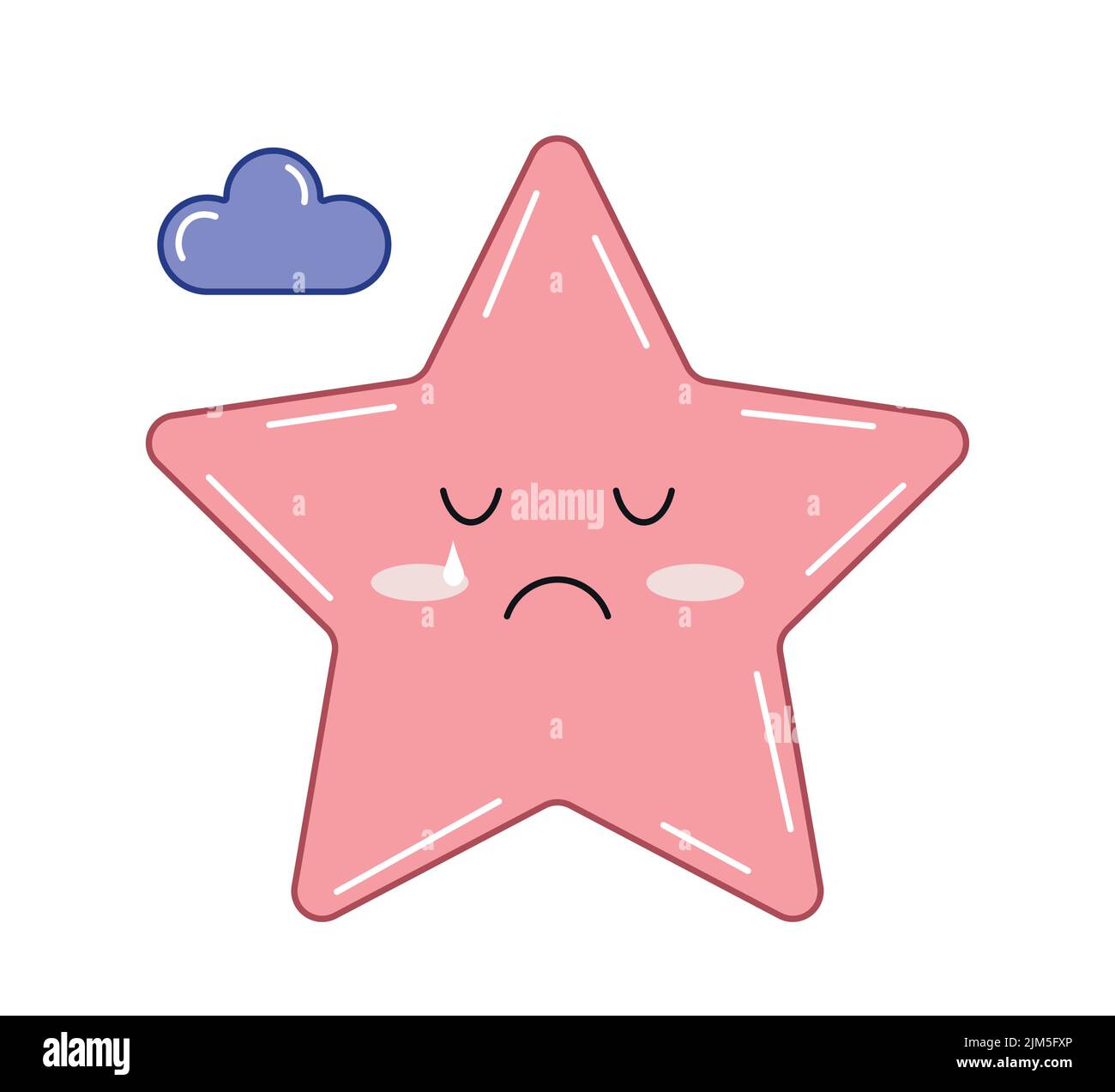 Pink sad star Stock Vector Image & Art - Alamy
