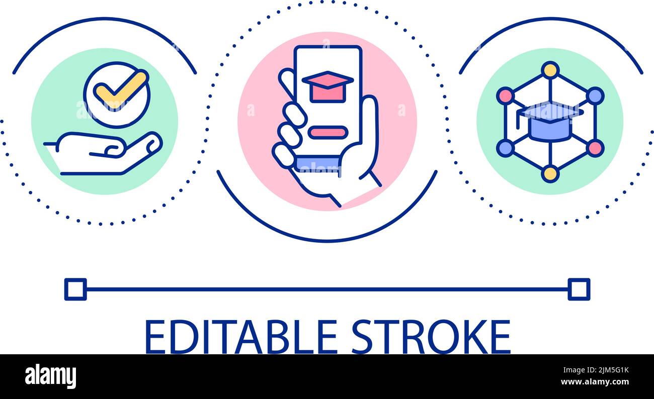 Mobile friendly elearning platform loop concept icon Stock Vector Image ... Mobile friendly elearning platform loop concept icon Stock Vector Image ...