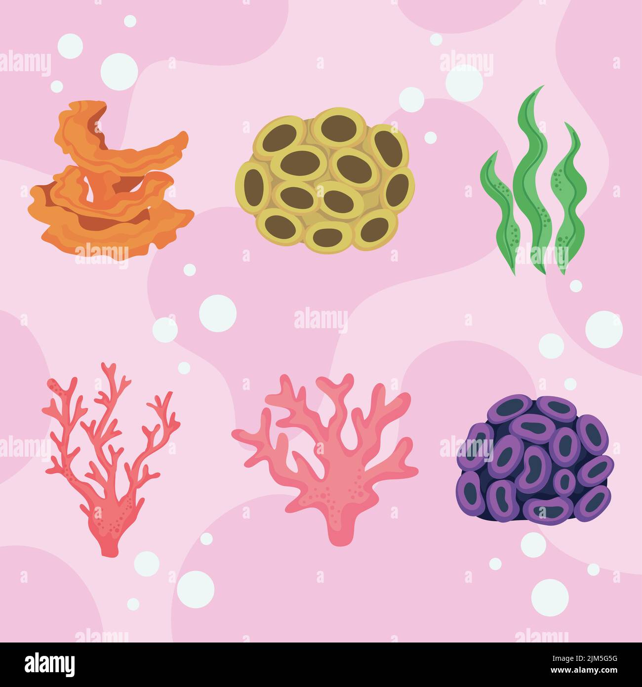 six coral reefs icons Stock Vector Image & Art - Alamy