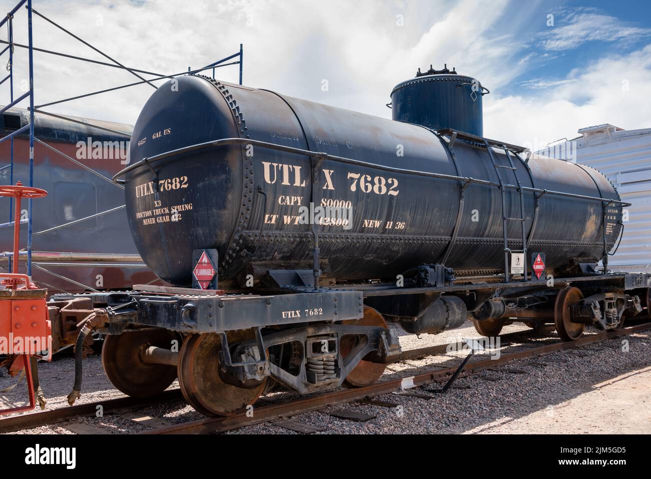 Arizona Railway Museum - Tank Car for Liquid Cargo Stock Photo - Alamy