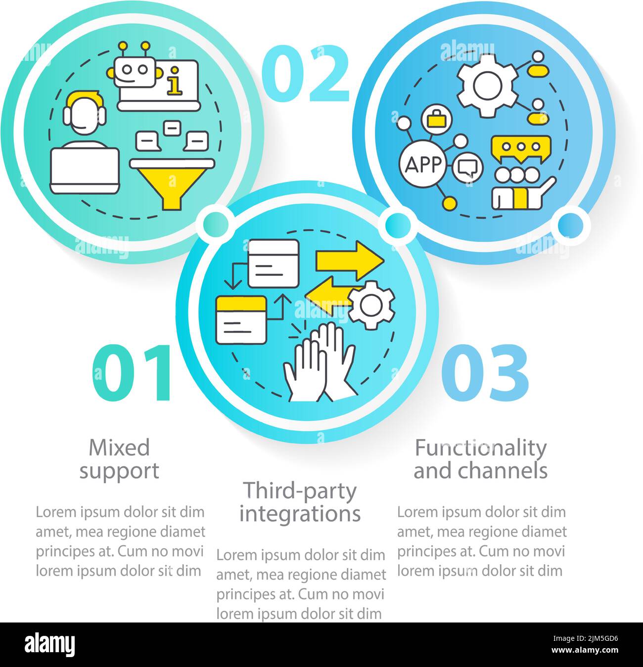 Clients Engagement Platform Features Blue Circle Infographic Template Stock Vector Image And Art