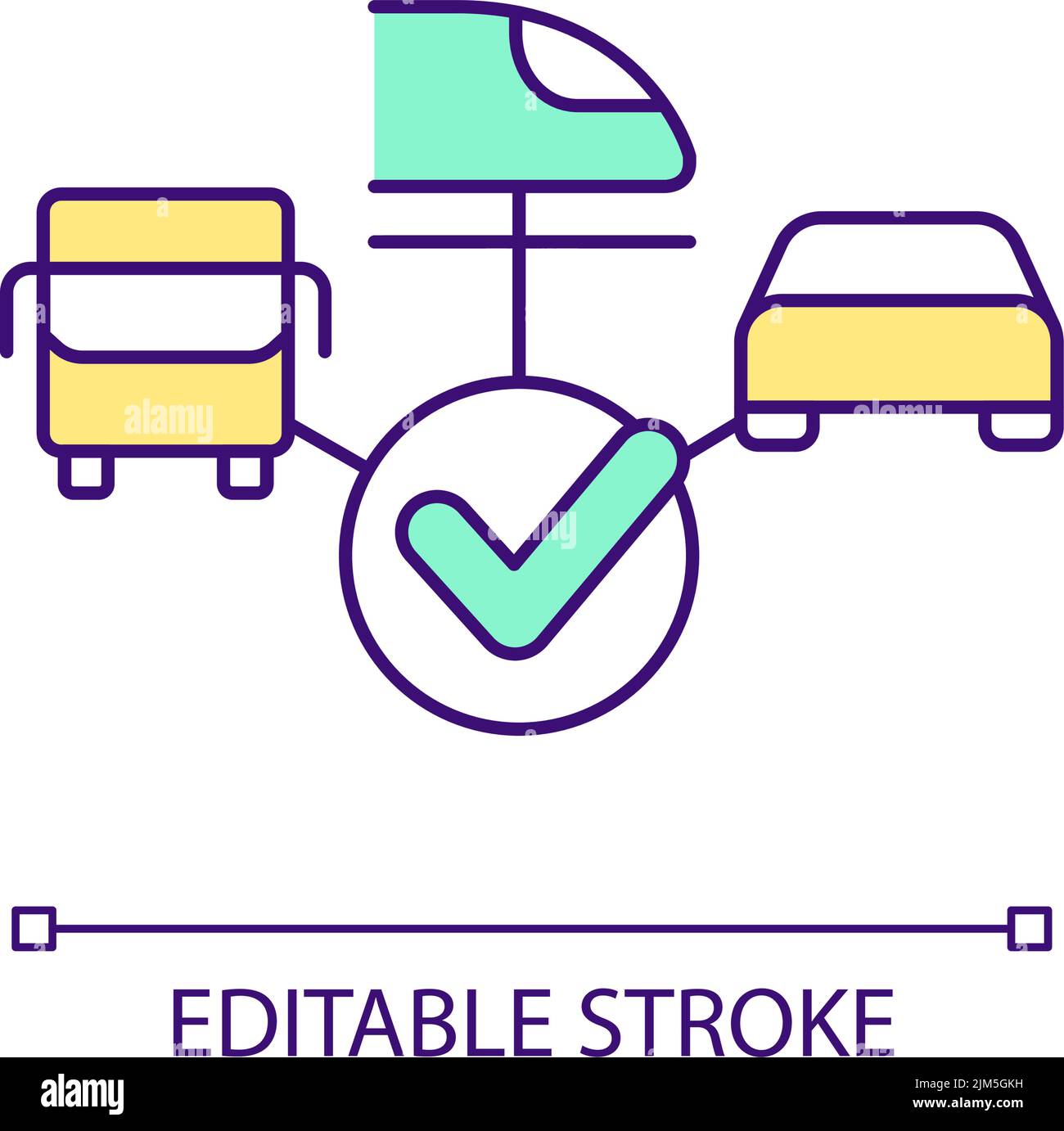 Urban traffic organization RGB color icon Stock Vector Image & Art - Alamy