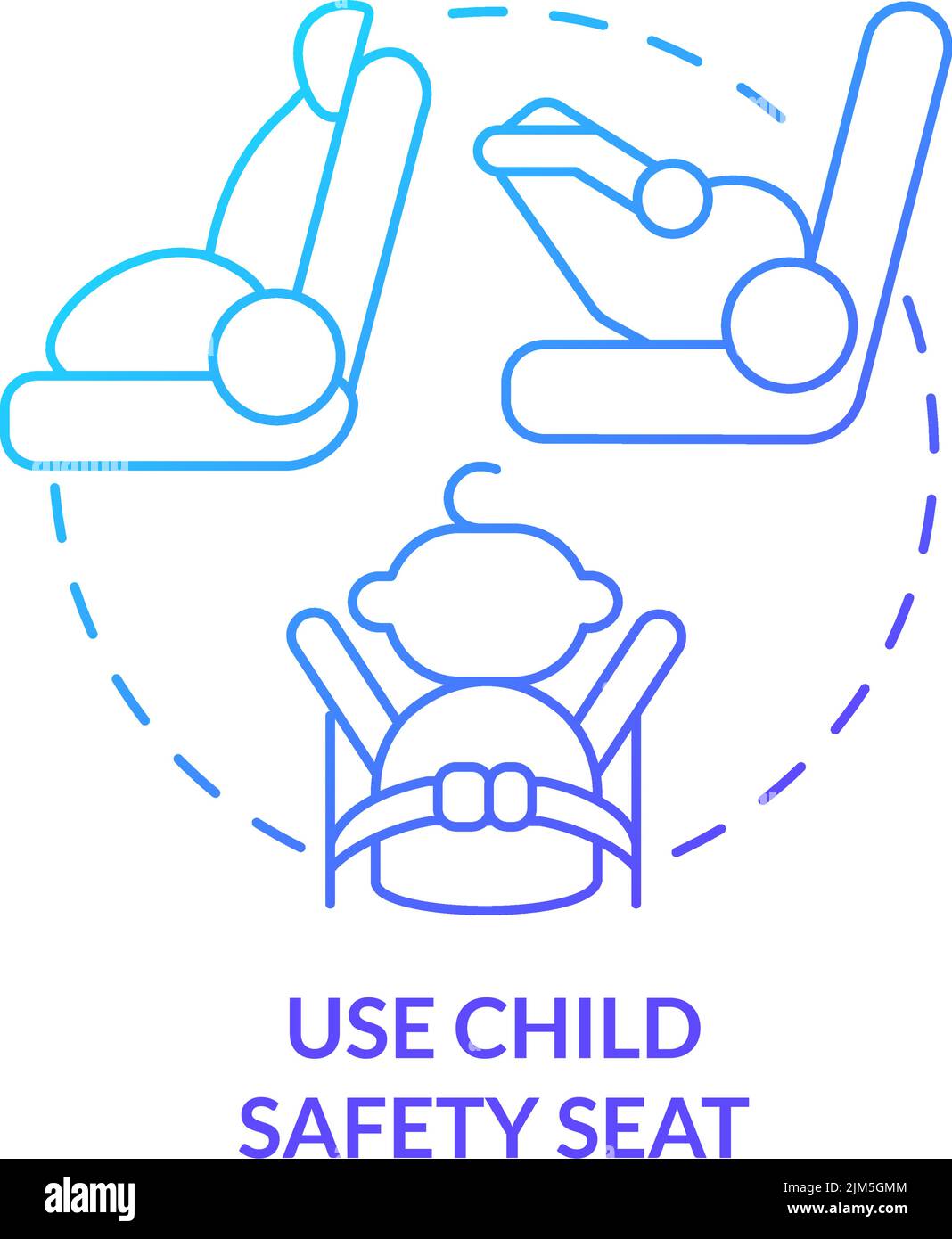 Use child safety seat blue gradient concept icon Stock Vector Image ...