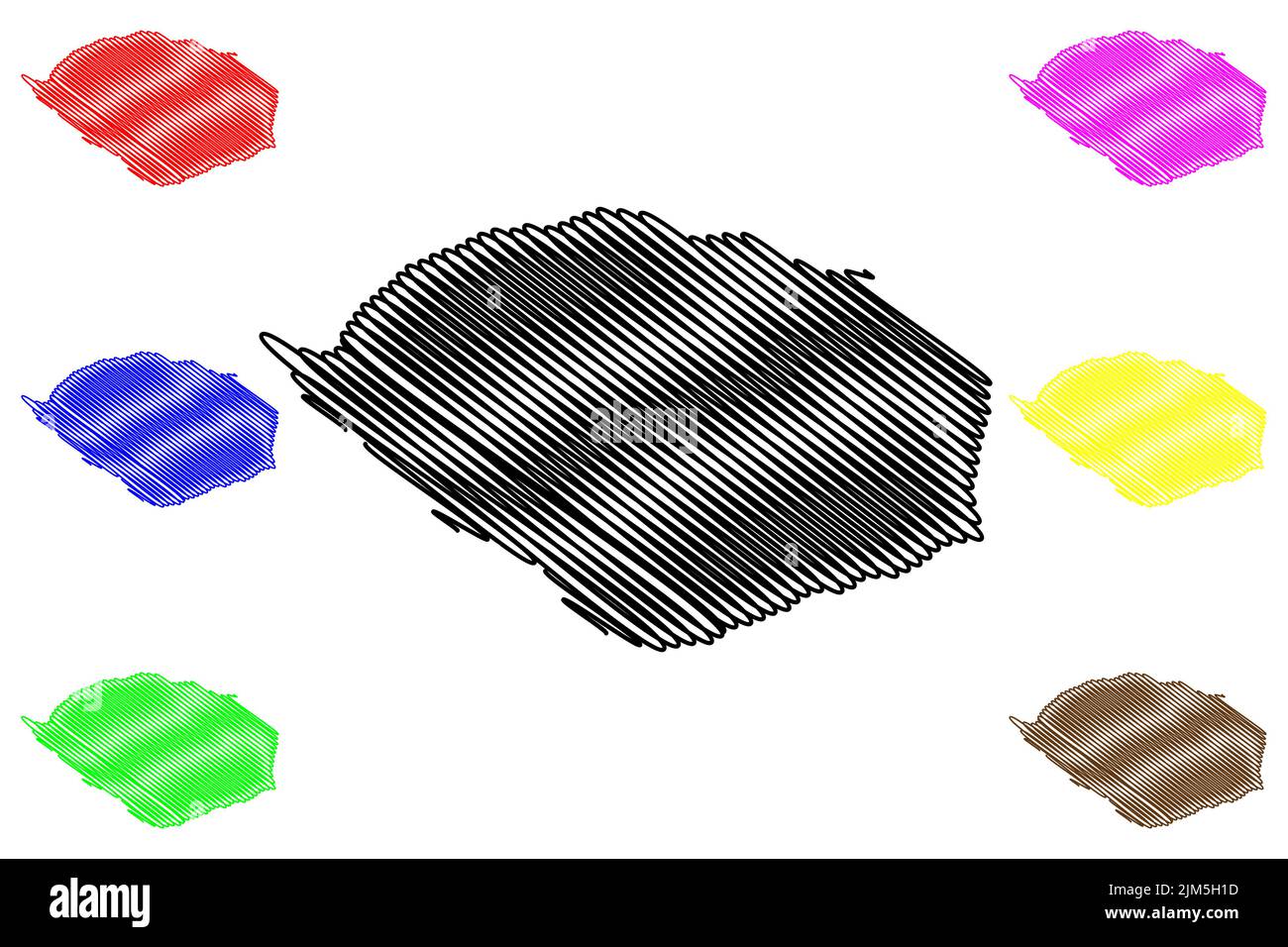Samothrace island (Hellenic Republic, Greece, Aegean Sea) map vector ...