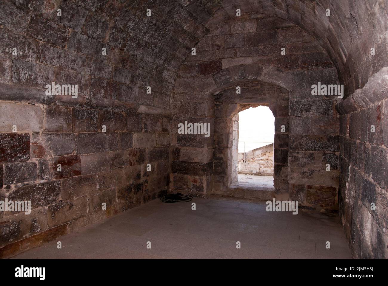 An inside view of an old medieval castle Stock Photo - Alamy