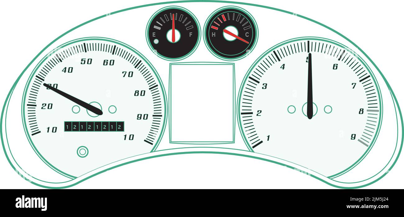 vehicle speed and tacometer displays Stock Vector Image & Art - Alamy