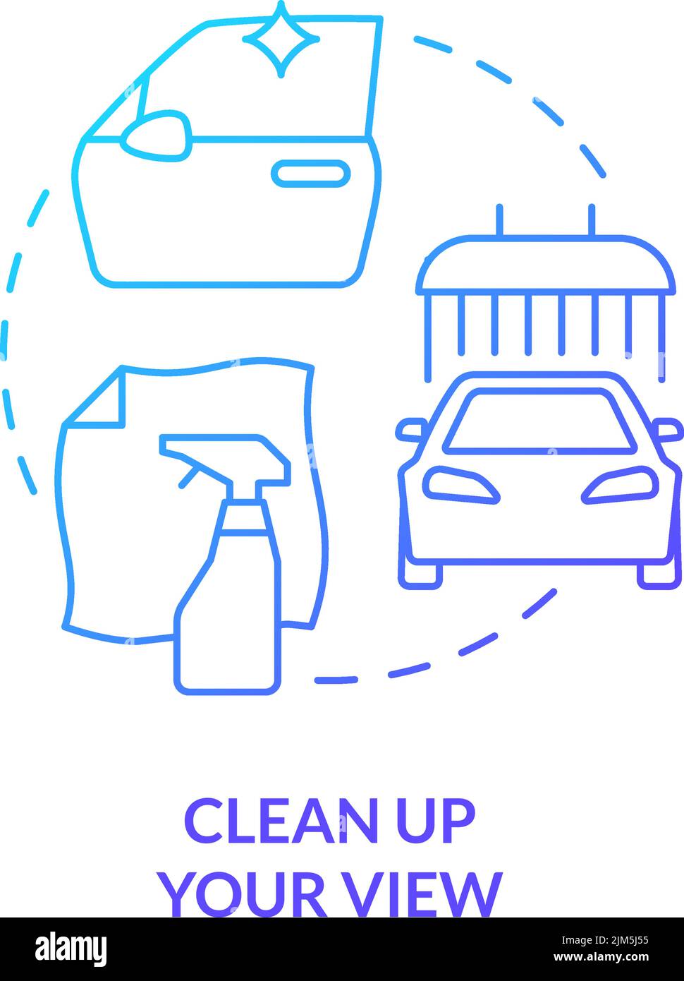 Clean up your view blue gradient concept icon Stock Vector Image & Art ...