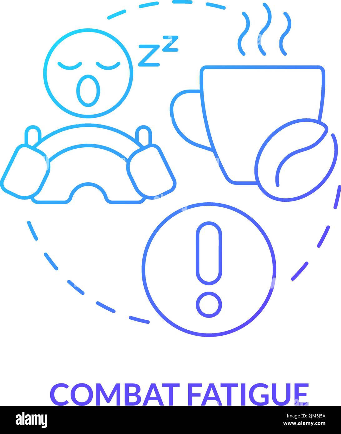 Combat fatigue blue gradient concept icon Stock Vector Image & Art - Alamy