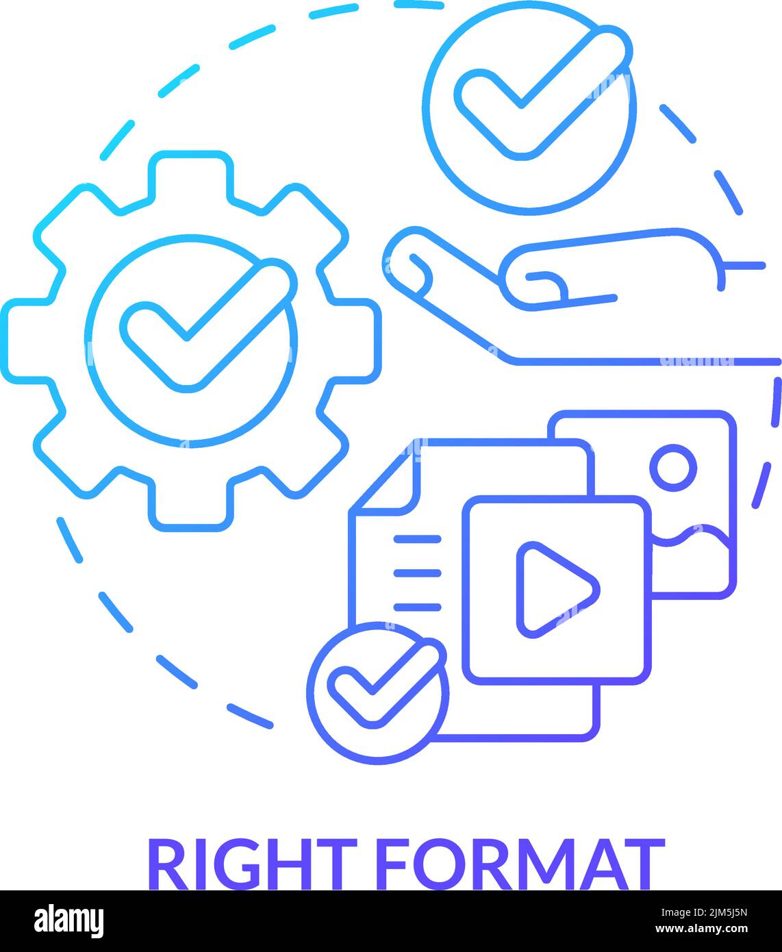 Right format blue gradient concept icon Stock Vector Image & Art - Alamy