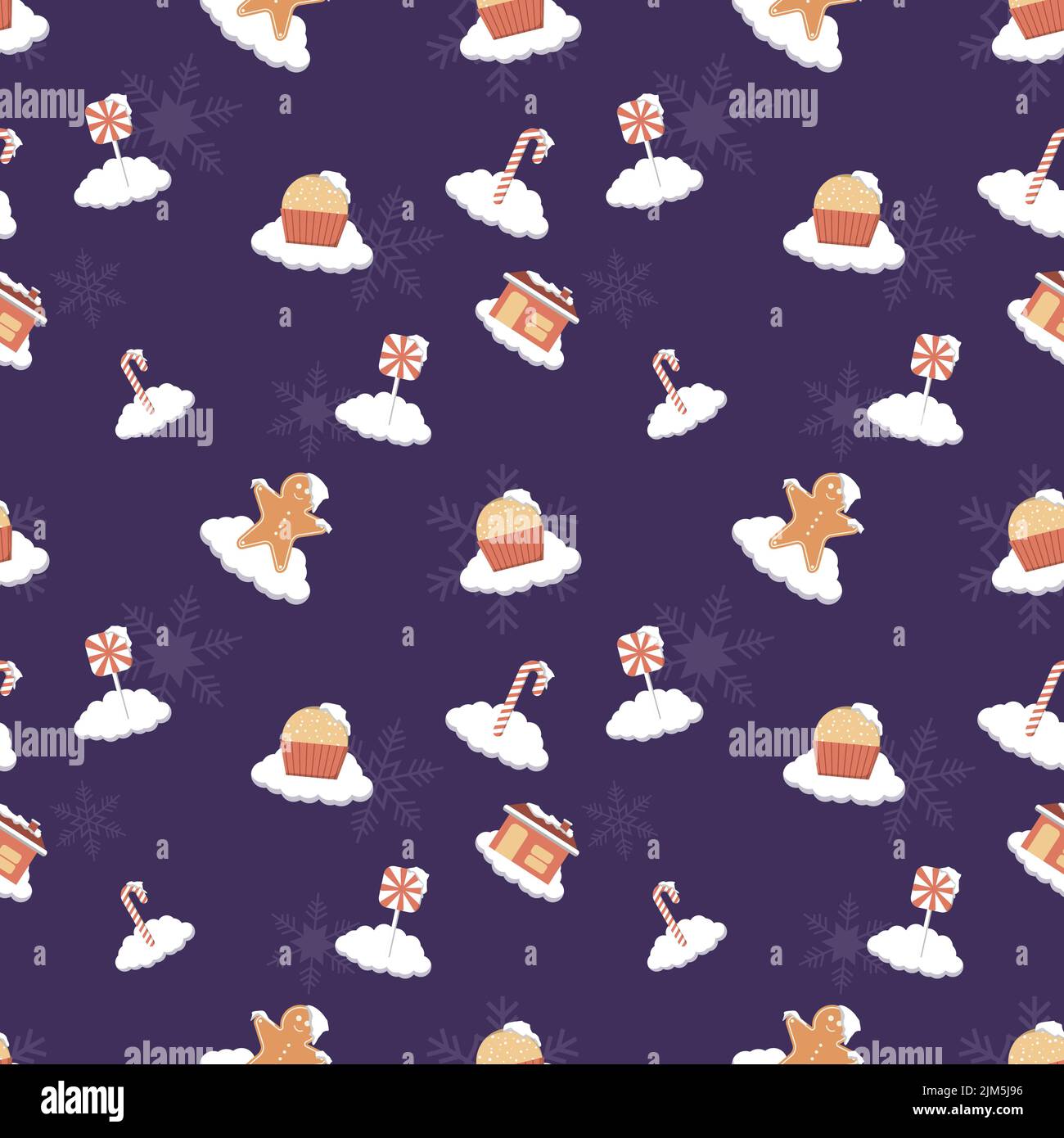 A vector of Christmas themed icons - seamless pattern Stock Vector ...