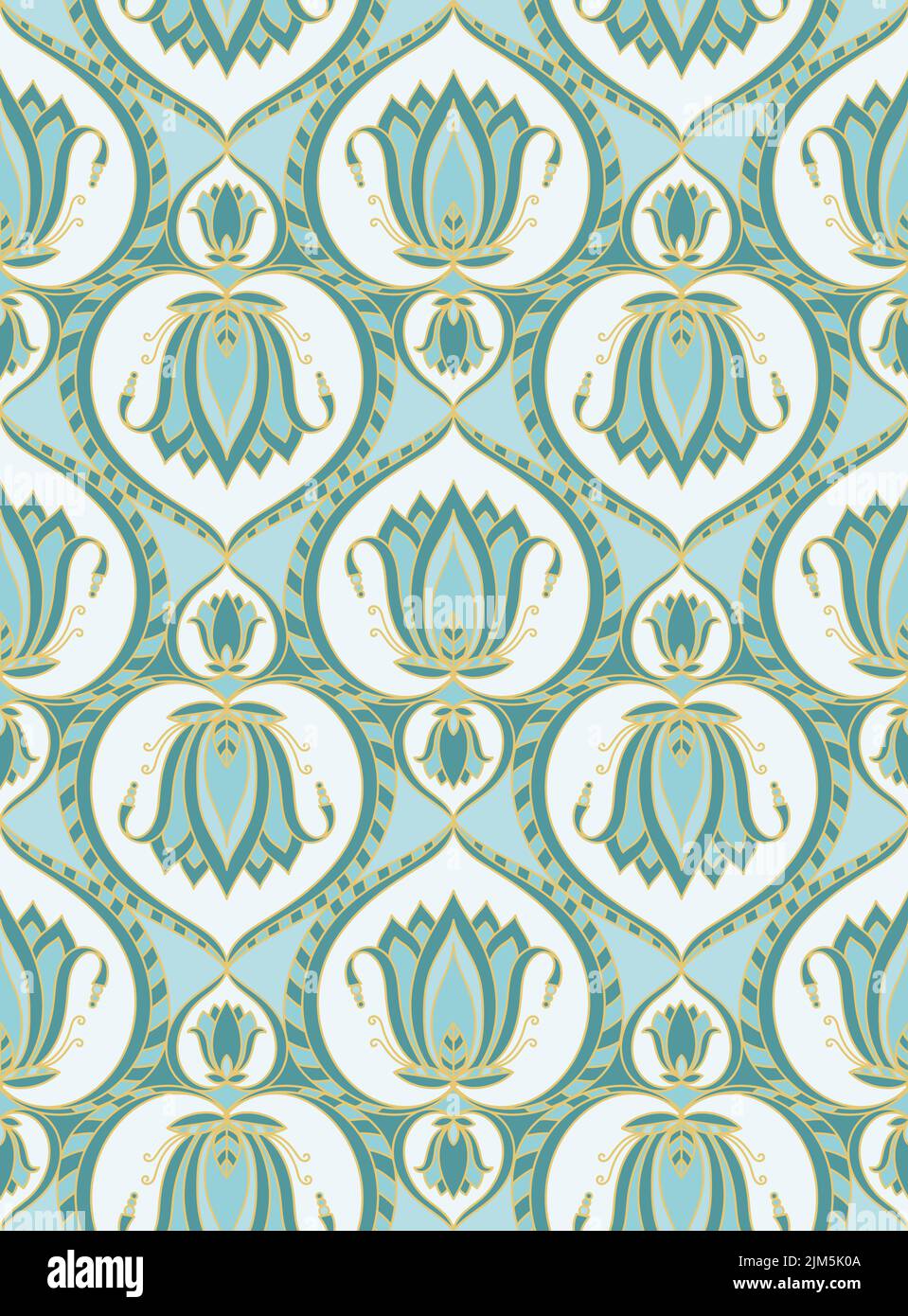 Vector seamless floral damask pattern. Rich ornament, old Damascus ...