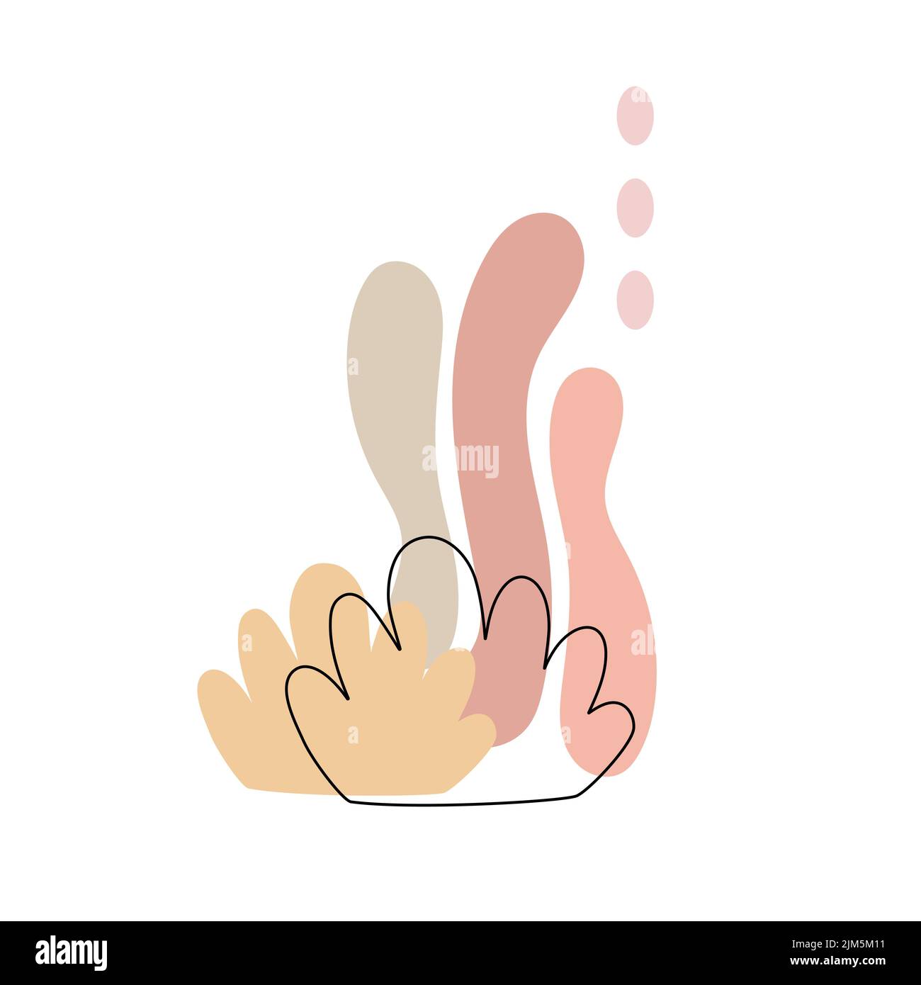 Abstract shapeless elements in pastel colors for any design purposes ...