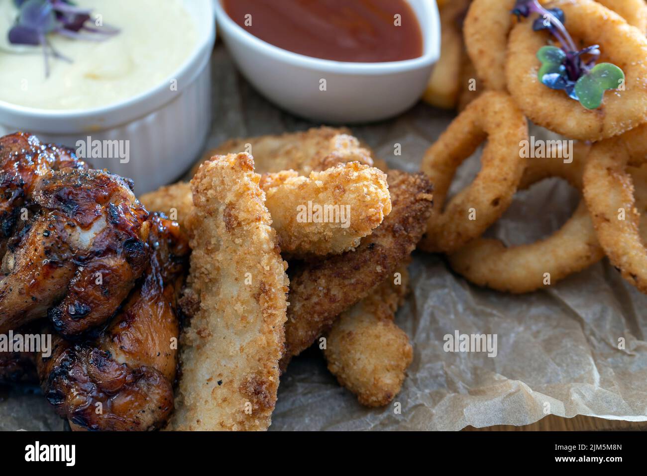 a set of different types of products fried together Stock Photo - Alamy