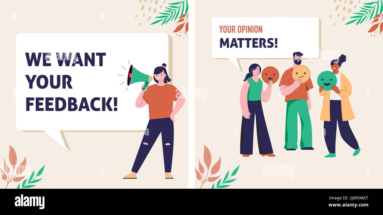 Woman giving review rating and feedback. Customer choice and employee ...