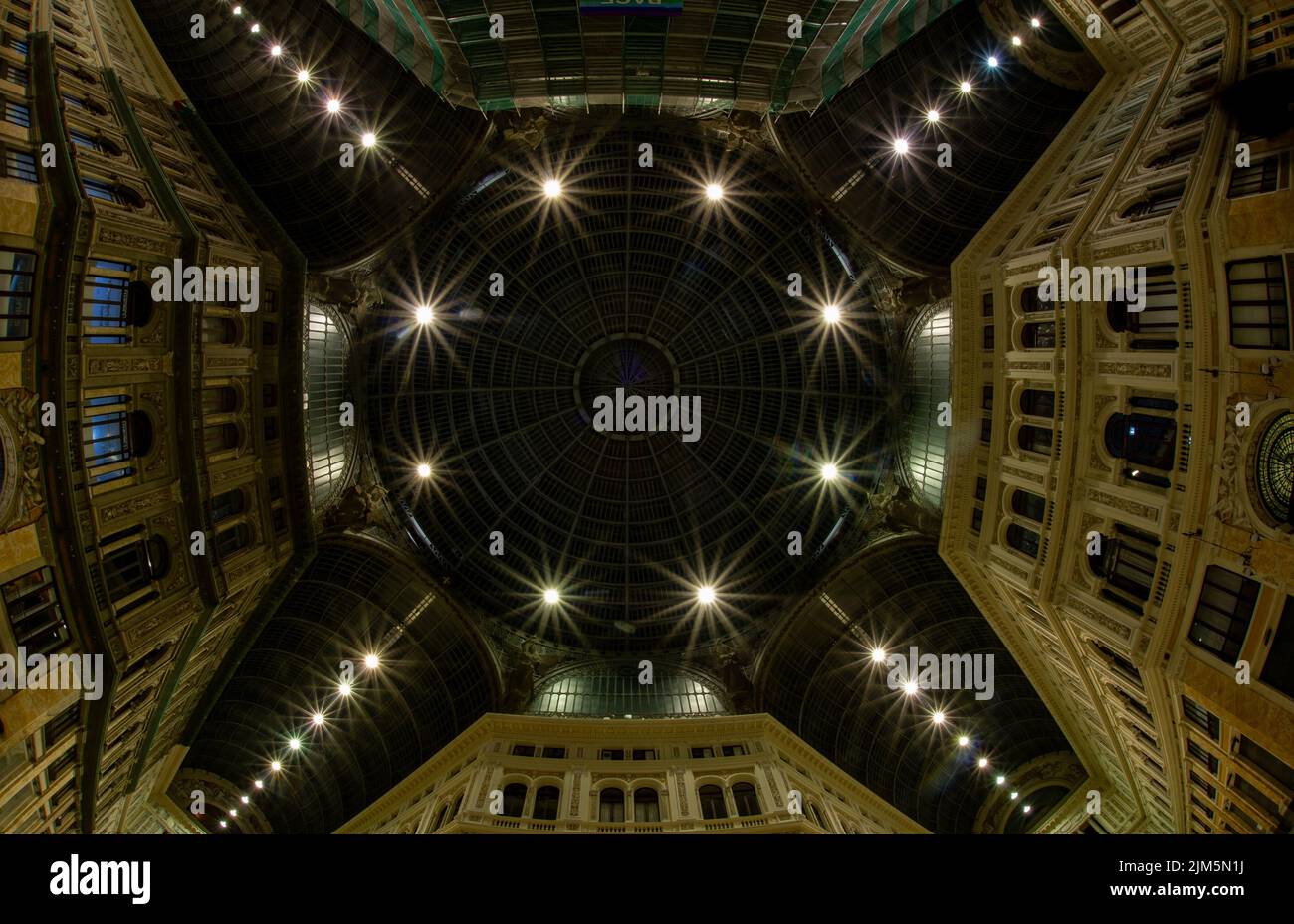 The Umberto Gallery in Naples with its glass ceiling attracts many ...