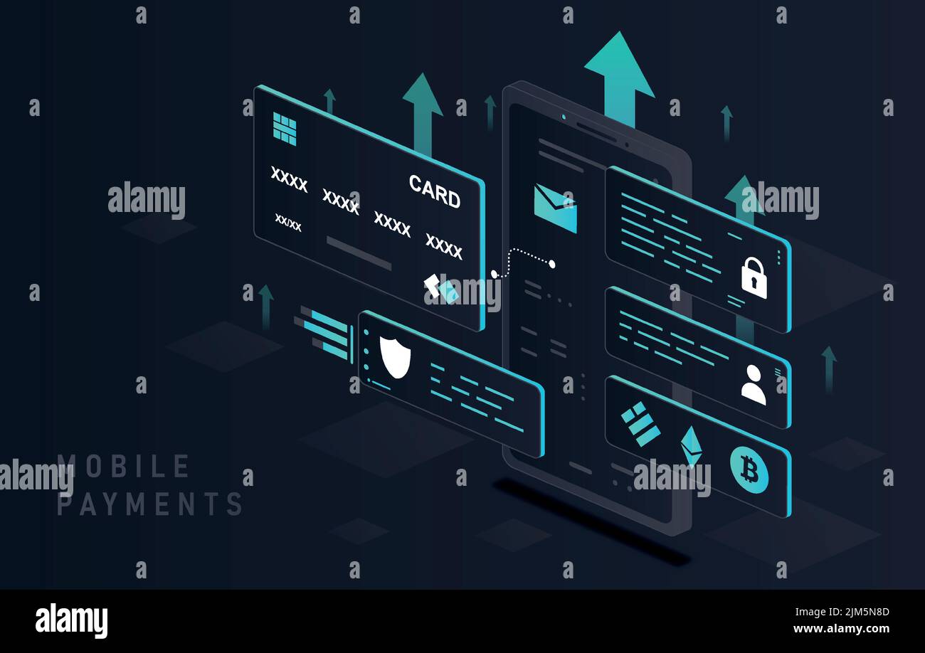 Cryptocurrency payments Stock Vector Images - Alamy