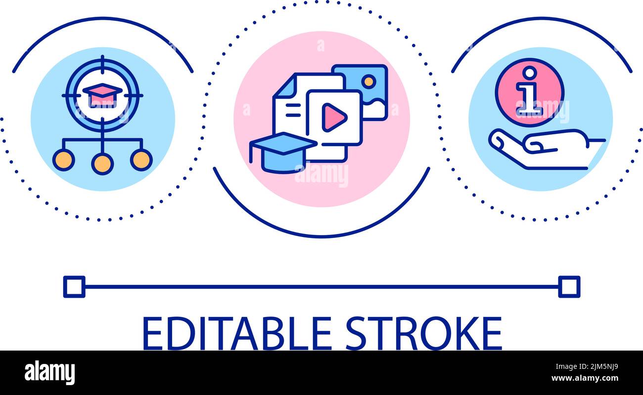 Providing materials and resources for learning loop concept icon Stock Vector Image & Art - Alamy