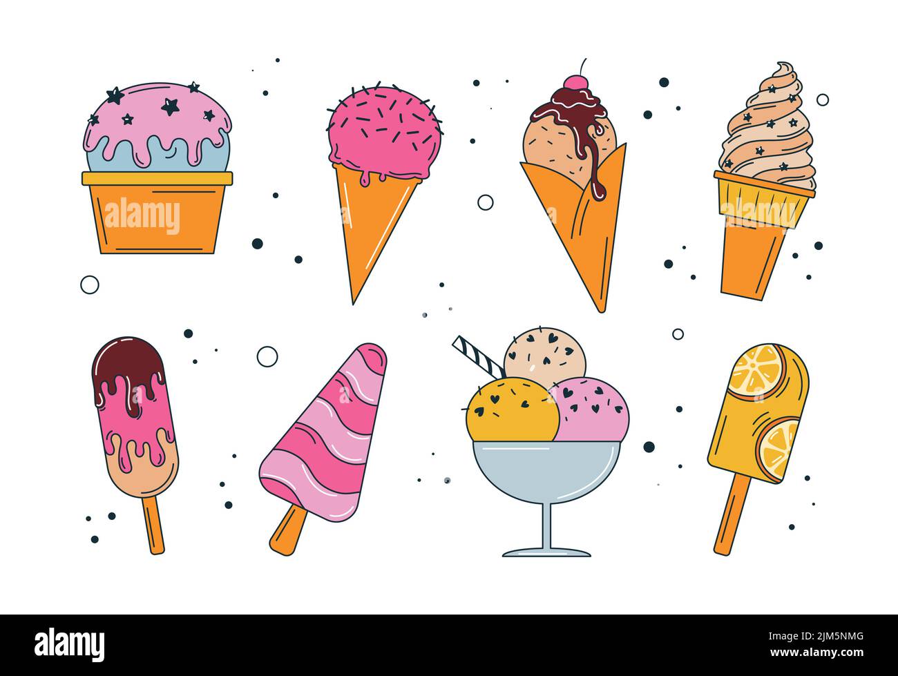 Cake pop dessert ice Stock Vector Images - Alamy
