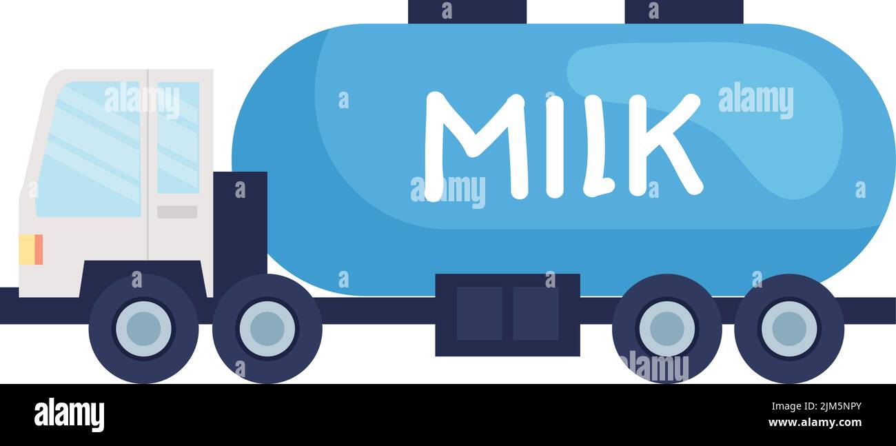 Milk transport tank Stock Vector Images - Alamy