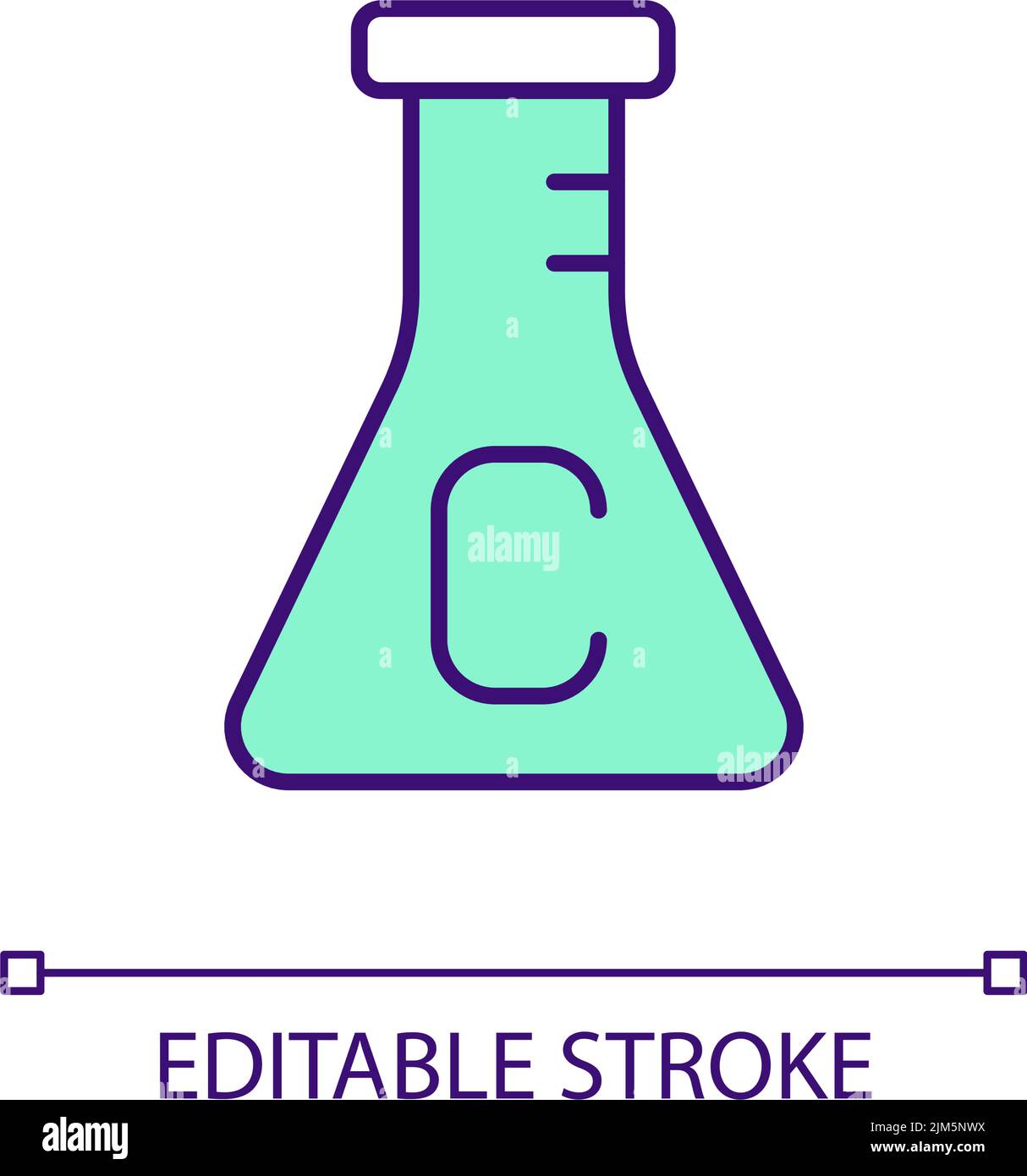 Erlenmeyer flask with carbon sample RGB color icon Stock Vector Image ... Erlenmeyer flask with carbon sample RGB color icon Stock Vector Image ...