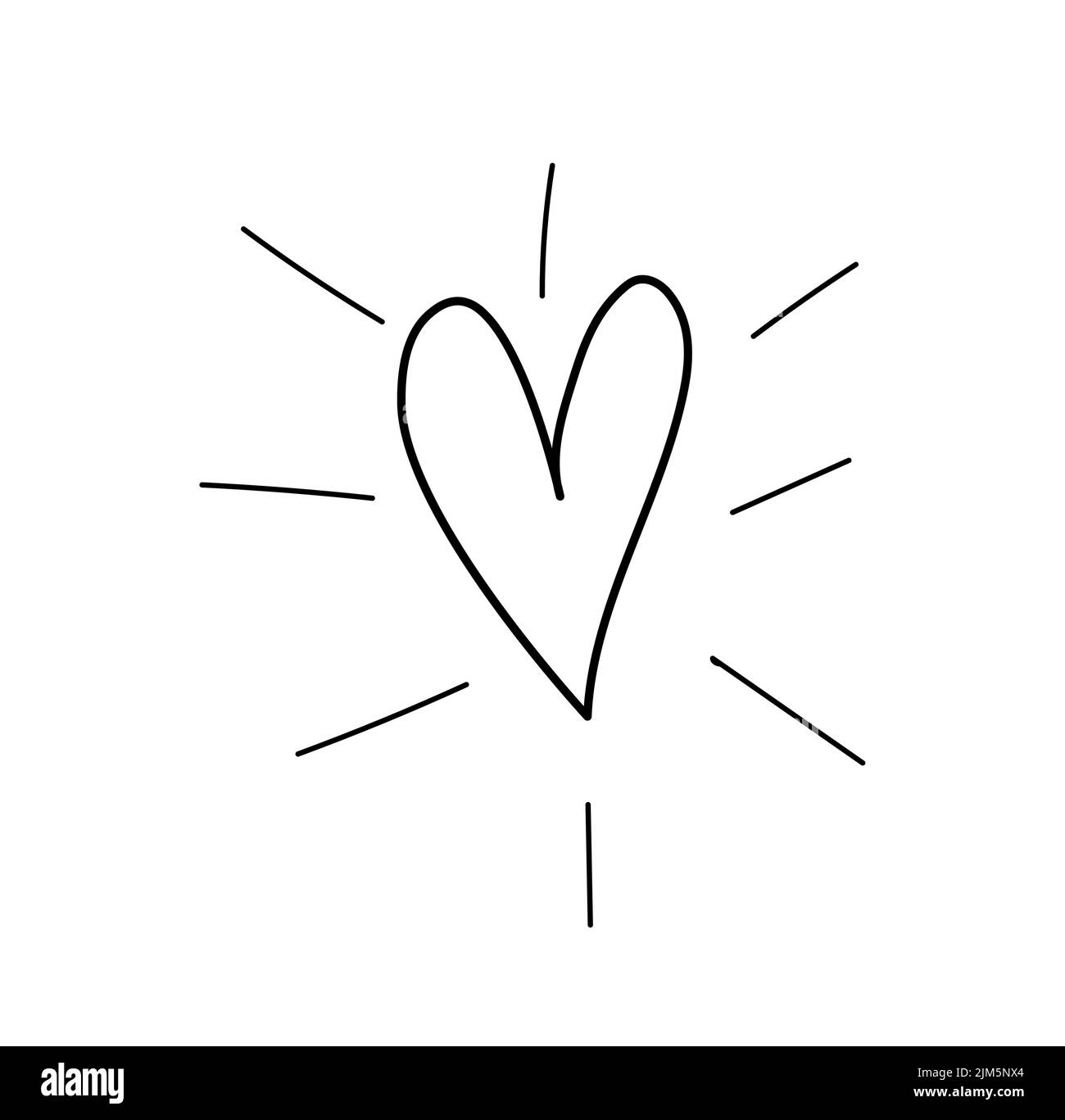Hand drawn heart Black and White Stock Photos & Images - Alamy