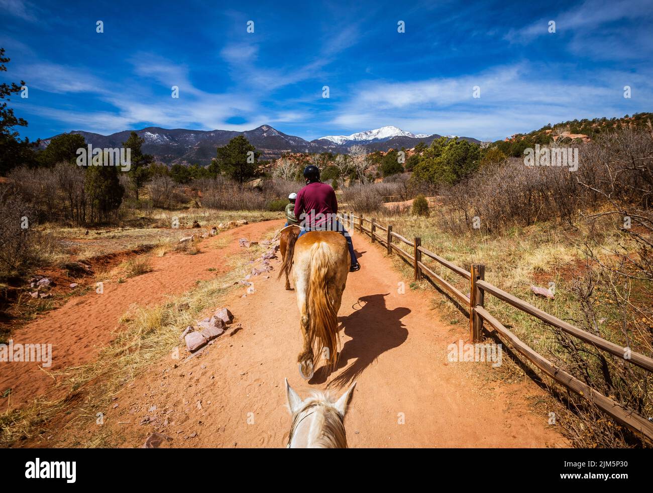 Wide Angle Landscape Image of Horseback Trail Ride in Red Rock Canyon ...