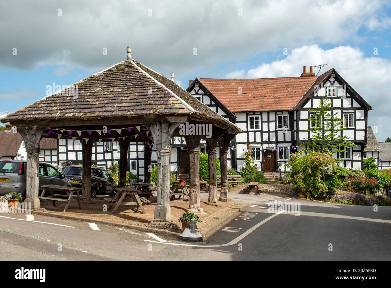 Market Hall and Tudor Half-timbered Buildings, Pembridge, Herefordshire ...