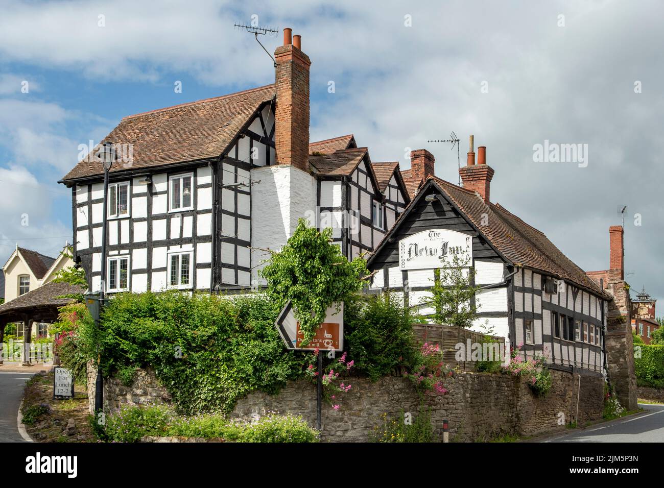 Tudor Half-timbered Buildings, Pembridge, Herefordshire, England Stock ...