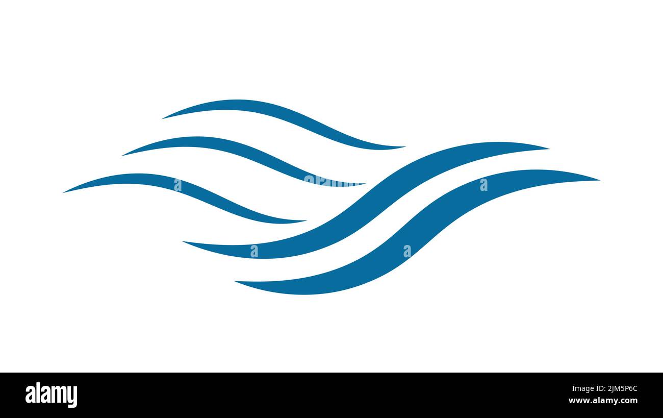 Blue wave icon. Sticker for social networks, graphic element for ...